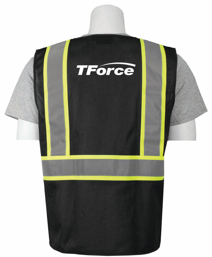 Zippered Safety Vests - BLACK – TForce Logistics