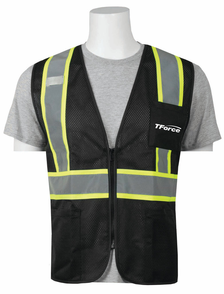 Zippered Safety Vests - BLACK – TForce Logistics