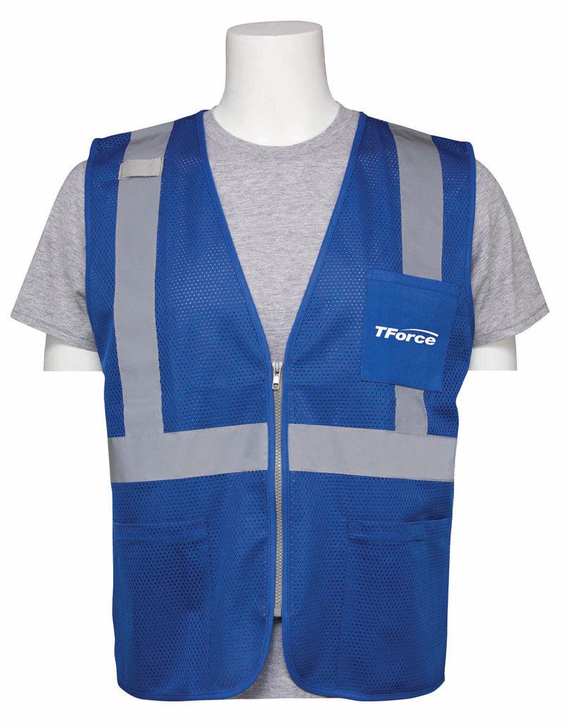 Zippered Safety Vests - BLUE – TForce Logistics